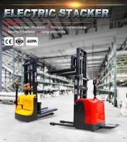 China Electric Hydraulic Pallet Stacker 1 Ton 2 Ton 3000kg Lifting Height Standing Type Forklift for sale