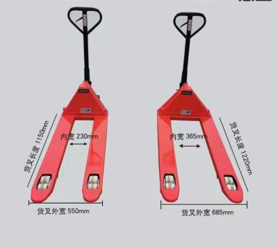 China Hydraulic Manual Pallet Jack 2000kg 3000kg 5000kg Heavy Duty Hand Forklift for Warehouse for sale