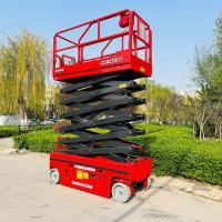 China Self-Propelled Electric Hydraulic Scissor Lift 6m 8m 10m Mobile Aerial Work Platform 230kg Capacity for sale