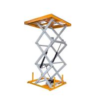 China Factory Customized Fixed Electric Hydraulic Scissor Lifting Platforms Triple Scissor Electric Lifting Tables for sale