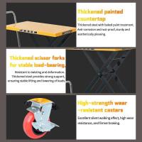 China 150kg 300kg 500kg Manual Hydraulic Scissor Lift Platform Trolley Best Price Foldable and Portable Hand Hydraulic Scissor Lifting Tables for sale