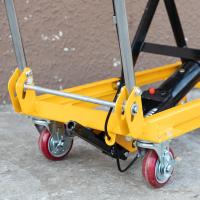 China Warehouse Movable Hand Manual Scissor Lifting Platforms 500kg 800kg 1000kg 1500kg Hydraulic Hand Lift Tables Manual Lifting Tables for sale