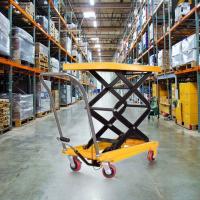 China Warehouse Movable Hand Manual Scissor Lifting Platforms 500kg 800kg 1000kg 1500kg Hydraulic Hand Lift Tables Manual Lifting Tables for sale