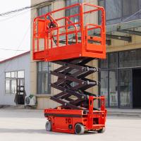 China 4M 6M 8M 10M 12M 14M Warehouse Electric 220V 380V Self Propelled Towable Scissor Lift Portable Aerial Work Platform Hydraulic Scissor Lifting Platforms for sale