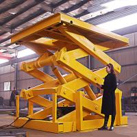 China Heavy Load 1000kg 2000kg 3000kg Fixed Electric Hydraulic Scissor Lifting Tables Anti-Slip Scissor Lift for Factory Warehouse Logistics Goods Transport for sale