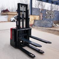 China Stand 4M 2M Lift Height Stacker Forklifts Full Electric Self Lifter Hydraulic Pallet Stacker Pallet Truck 1-3T Equipped With Lead Acid Battery for sale