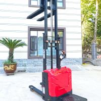 China Double-lift Electric Hydraulic Pallet Stacker Lead-Acid Battery Hydraulic Side Shifter for High Capacity Narrow Aisle Applications Warehouses for sale