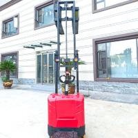 China Double-lift Electric Hydraulic Pallet Stacker Lead-Acid Battery Hydraulic Side Shifter for High Capacity Narrow Aisle Applications Warehouses for sale