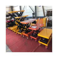 China Portable 300KG 500KG Manual Hydraulic Scissor Lift Platform Flatbed Trolley Mini Mobile Steel Material Shopping Storage Use OEM for sale