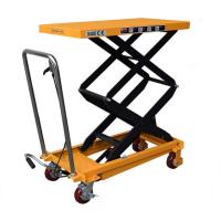 China Factory Low Price Hand Lifting Platform 500kg Manual Mobile Hydraulic Scissor Lift Tables Truck 800kg for sale