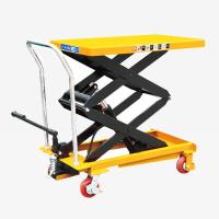China Factory Low Price Hand Lifting Platform 500kg Manual Mobile Hydraulic Scissor Lift Tables Truck 800kg for sale