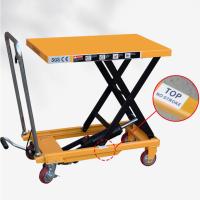 China Factory Low Price Hand Lifting Platform 500kg Manual Mobile Hydraulic Scissor Lift Tables Truck 800kg for sale