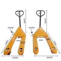 China 3 Ton Capacity Forklift Manual Handling Trolley 5000kg Hand Pallet Jacks Hydraulic Hand Jack Pallet Trucks for sale