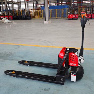 China 1500KG 2000KG New Portable Hydraulic Electric Forklift Hand Pallet Truck Jacks 24V Motor Electric Pallet Jack Workshop CE Approved for sale