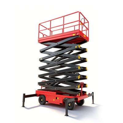 China 4-18M Multi-specification Towable Mobile Scissor Lift Platform Hydraulic Self Propelled Aerial Work Machine Global Fast Delivery for sale