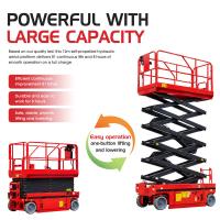 China 4-18M Hot Sale Cheap Hydraulic Self-propelled Scissor Lift Mobile Fully Electric Hydraulic Scissor Lifting Platform for sale