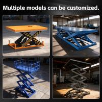 China High Strength Electric Hydraulic Auto Vertical Lifting Platform 1000kg 2000kg 3000kg Scissor Lift Steel Construction Folding Legs Customizable for sale