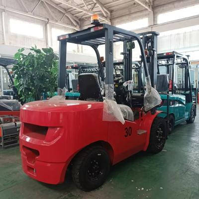 China 3 Ton 5 Ton Diesel Forklift CPC-30 3000kg Diesel Engine Forklift Truck 3m Lifting Height Solid Tire for Construction Warehouse for sale