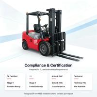 China 3 Ton 5 Ton Diesel Forklift CPC-30 3000kg Diesel Engine Forklift Truck 3m Lifting Height Solid Tire for Construction Warehouse for sale