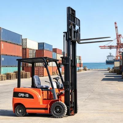China New Energy Multifunctional 1.5 Ton Electric Forklift High Lifting Height 1500kg Forklift Excellent Performance Battery Forklifts for sale