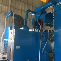 China Blue Burnishing Steel Pipe Shot Blasting Machine Descaling Stripping for sale