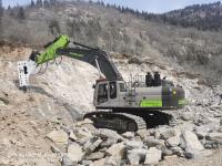 China Banana Type Skid Loader Concrete Breaker 45 Tone Rock Breaker Hammer for sale