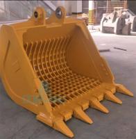 China Yellow 0.74m3 Excavator Crusher Bucket 18-25 Ton Rock Crusher Bucket for sale