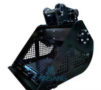 China 30T 40T Excavator Crusher Bucket Rock Jaw Crusher Bucket Blue Yellow for sale