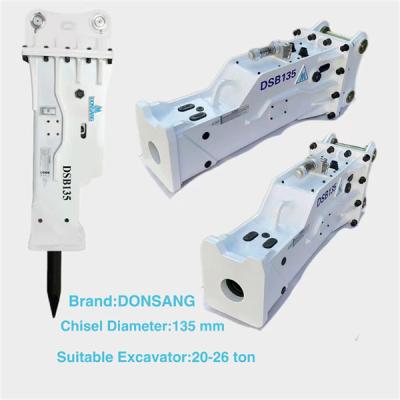 China 180 kgf/cm2 Hydraulic Hammer Breaker 165mm Wide Chisel Box Type Rock Breaker Attachment for sale