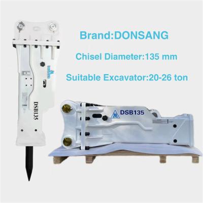 China 25 Ton Excavator Hydraulic Breaker 135mm Wide Rock Hammer HB20G Box Type for sale