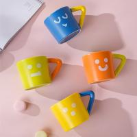 China Thanksgiving Color Blocking Ceramic Coffee Cup Large Capacity Creative Mug for Office for sale