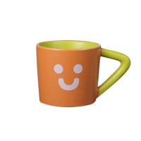 China Thanksgiving Color Blocking Ceramic Coffee Cup Large Capacity Creative Mug for Office for sale