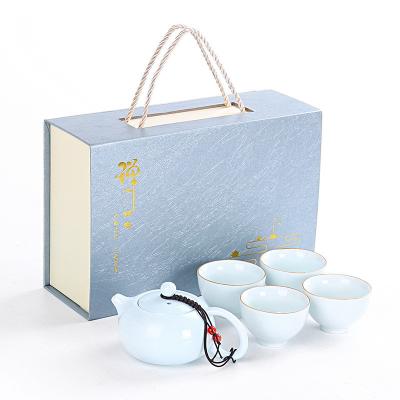 China Multi Color Printing Hand Gift Box Set Ceramic Xishi Pot Tea Set for Agriculture for sale