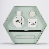 China Smokeless Glass Fragrance Aromatherapy Set Four Gentlemen Series Gift Box for Home for sale
