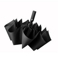 China Custom Logo Cube Wooden Handle Business Folding Umbrella XN0023 with 2 Color Printing for sale