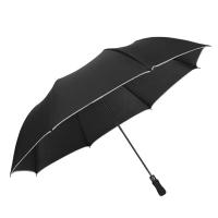 China Custom Logo Cube Wooden Handle Business Folding Umbrella XN0023 with 2 Color Printing for sale