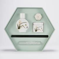 China Smokeless Glass Fragrance Aromatherapy Set Four Gentlemen Series Gift Box for Home for sale