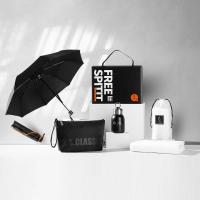 China Father's Day Four Piece Travel Set Includes Umbrella Insulated Cup Handbag and Towel for sale