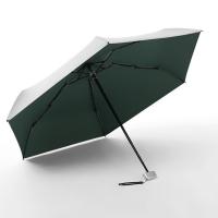 China Mini Titanium Silver 50% Fold Pocket Umbrella Employee Welfare Gift for All Occasions for sale