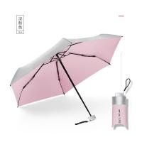 China Mini Titanium Silver 50% Fold Pocket Umbrella Employee Welfare Gift for All Occasions for sale