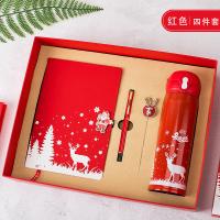 China Christmas Gift Box Set of 4 Notebook Bookmark Pen Thermos UV Printing 1 Color Graphics for sale