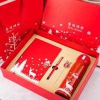 China Christmas Gift Box Set of 4 Notebook Bookmark Pen Thermos UV Printing 1 Color Graphics for sale