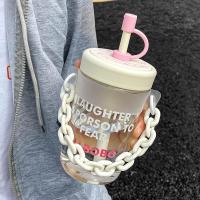 China Travel Agency Employee Gift High Aesthetic Water Cup Design with Straw and Customer's Logo for sale