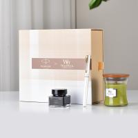 China Exclusive Father's Day Gift Wycombe Abbey XL White Gold Pen WoodWick Aromatherapy Set for sale