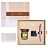 China Exclusive Father's Day Gift Wycombe Abbey XL White Gold Pen WoodWick Aromatherapy Set for sale