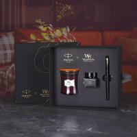China XL Entry-Level Black Gold Ink Pen WoodWick Aromatherapy Black Gift Set for Anniversary for sale