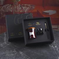 China XL Entry-Level Black Gold Ink Pen WoodWick Aromatherapy Black Gift Set for Anniversary for sale