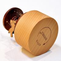 China Year Mini Carousel Lucky Cat Music Box Solid Wood Cake Music Box Decoration Birthday Gift for sale