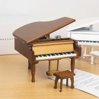 China Silk Screen Printed Wooden Piano Music Box Ideal for Wedding Favors Bridal Party Gifts for sale
