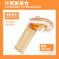 China Hotel and Resort Sliding Cup Lid Fruit Tea Cup Portable Plastic Water Cup Employee Gift for sale